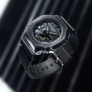 Casio G-shock Digital-analog Stainless Steel Watch - Black/titanium