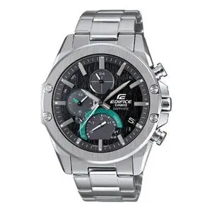 Casio Edifice Solar Powered Chronograph Watch With Sapphire Crystal - Blacksilver