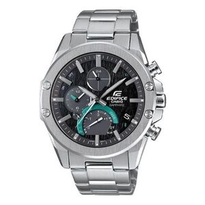 Casio Edifice Solar Powered Chronograph Watch With Sapphire Crystal - Blacksilver