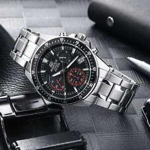 Casio Edifice Stainless Steel Chronograph Watch - Red