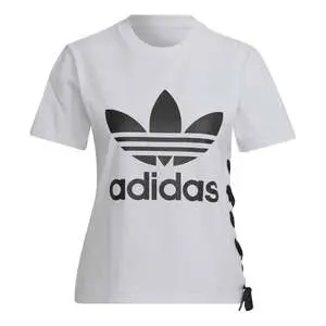 Adidas Original Trefoil T-shirt With Lace-up Detail