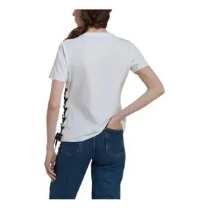 Adidas Original Trefoil T-shirt With Lace-up Detail - White/black