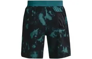 Under Armour Project Rock Woven Camo Printed Shorts - Black/teal