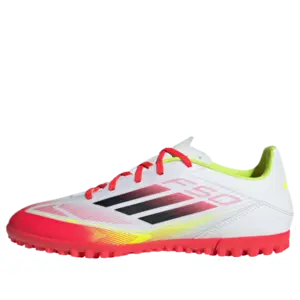 Adidas F50 Club Turf Boots - Cloud White/core Black/solar Yellow