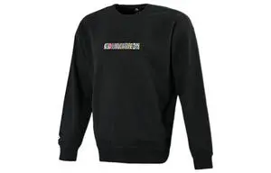 CONVERSE Embroidered Workmark Fleece Crewneck Sweatshirt - Black