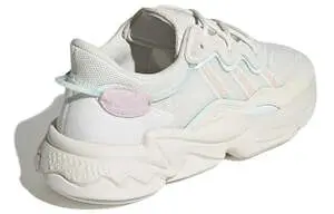 Adidas Ozweego Lace Up Sneakers - Cloud White/bliss Orange/almost Blue