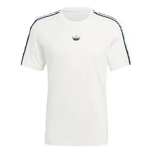 Adidas Originals Sprt 3 Stripe T Casual Sports Crew-neck Short Sleeve - White