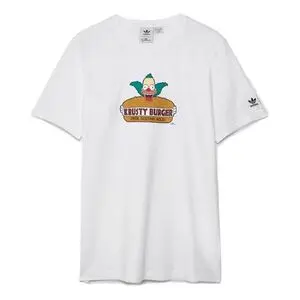 Adidas Originals X The Simpsons Printed Crew Neckshort Sleeve - White