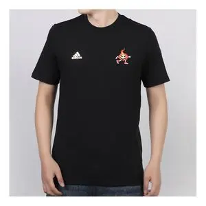 Adidas 8-bit Embroid. Round Neck Printing Short Sleeve - Black