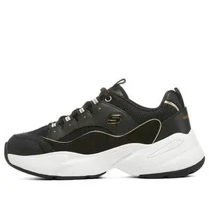 Sketchers D'lites 3.0 Cousin Low Top Sneakers - Black/gold