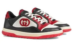 Gucci Mac80 Embroidered Sneakers - Black/white/red