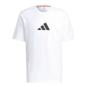 Adidas Camo Loose Tee Back Printing Sports Short Sleeve - White