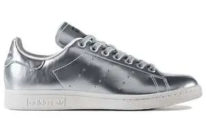 Adidas Stan Smith Metallic Silver Low Top Sneakers - Silver/white