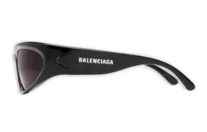 Balenciaga Swift Oval Sunglasses - Black