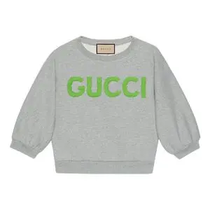 Gucci Cotton Jersey Cropped Sweatshirt - Grey