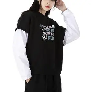 PUMA 2-fer Graphic Vest Top - Black