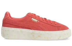 PUMA Suede Platform Board Shoes - Red/white