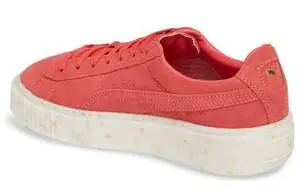 PUMA Suede Platform Board Shoes - Red/white