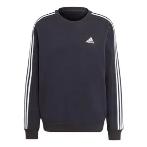 Adidas Essentials Fleece 3-stripes Sweatshirt - Black