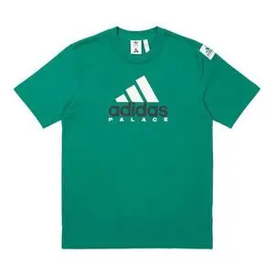 Adidas X Palace Crossover Fw22 Alphabet Logo Printing Round Neck Short Sleeve T-shirt - Green