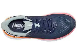Hoka One One Clifton Athletic Sneakers - Blue/orange