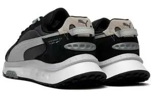PUMA Wild Rider Rollin' "black Castlerock" Low Top Sneakers - Black/white/grey
