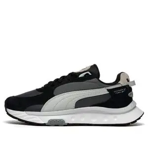 PUMA Puma Wild Rider Rollin' "Black Castlerock" Low Top Sneakers Black/white/grey