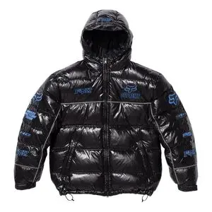 Supreme X Fox Racing Shiny Down Puffer Jacket - Black