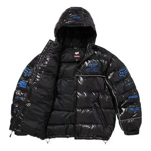 Supreme X Fox Racing Shiny Down Puffer Jacket - Black