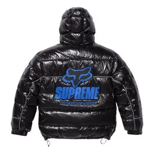 Supreme X Fox Racing Shiny Down Puffer Jacket - Black