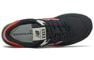 NEW BALANCE 574 Lace-up Athletic Sneakers - Black/red