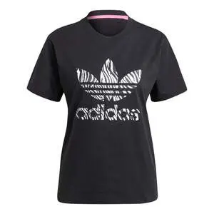 Adidas Originals Zebra Animal Print Infill T-shirt - Black/multi-color
