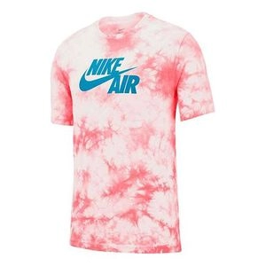 Nike Tie Dye Logo Printing Splash Ink Short Sleeve - Pink