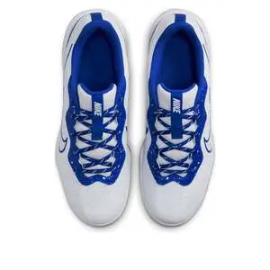 Nike Alpha Huarache Varsity 4 Low Athletic Cleats - White/hyper Royal