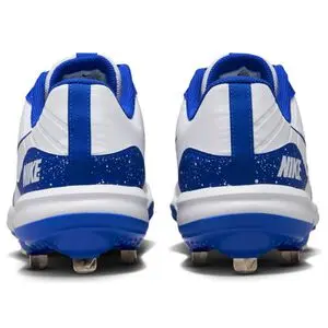 Nike Alpha Huarache Varsity 4 Low Athletic Cleats - White/hyper Royal