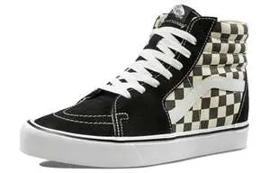 VANS Sk8-hi Lite White Checkerboard High Top Sneakers
