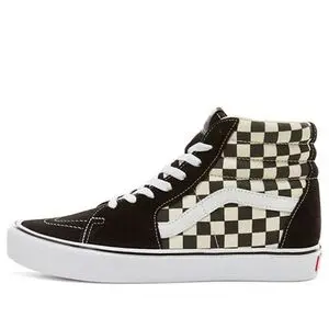 VANS Vans Sk8-Hi Lite White Checkerboard High Top Sneakers Black