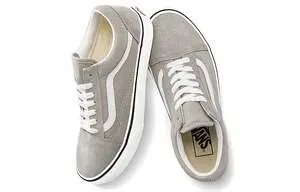 VANS Old Skool Lace-up Sneakers - Gray/white