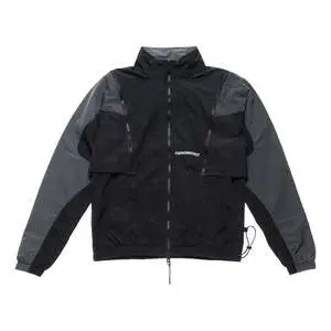 Nike Jordan Colorblock Detachable Zipper Long Sleeves Stand Collar Jacket Autumn Black - Default Color