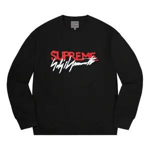 Supreme X Yohji Yamamoto Signature Crewneck - Black/white/red