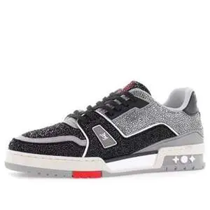 LOUIS VUITTON LOUIS VUITTON Embellished Trainer Sneakers Grey/white/black