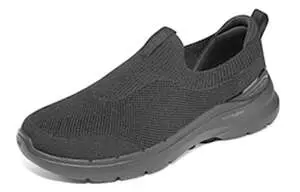 Sketchers Go Walk 6 Slip-on Athletic Shoes - Black