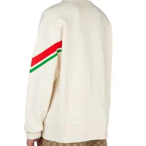 Gucci Striped Printed Pullover Long Sleeve - White