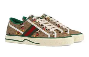 Gucci Disney X Tennis 1977 Mickey Mouse Sneakers - Brown