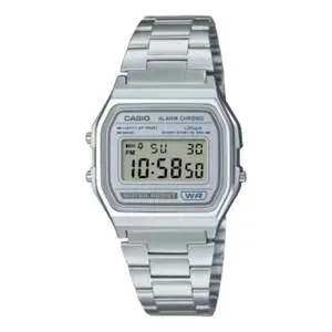 Casio Vintage A158 Series Stainless Steel Band Watch - Silver