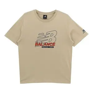 NEW BALANCE Athleisure Casual Sports Round Neck Short Sleeve - Khaki