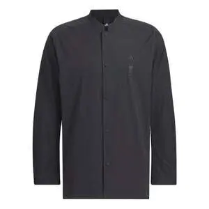 Adidas Premium Woven Sport Long Sleeve Shirt Asia Sizing - Black