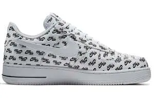 Nike Force 1 Low '07 Qs 'all Over Logo White - White/black