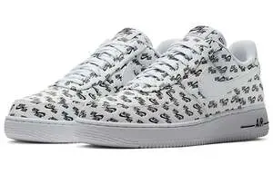 Nike Force 1 Low '07 Qs 'all Over Logo White - White/black