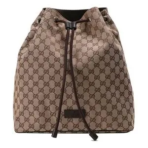 Gucci Logo Monogram Canvas Bucket Bag Backpack